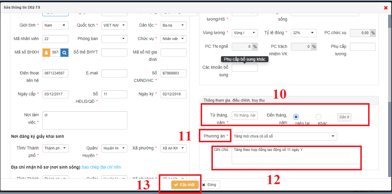 Hướng dẫn báo tăng tham gia BHXH, BHYT, BHTN, BHTNLĐ-BNN trên phần mềm BHXH iBH - Hồ sơ 600 - EU ...
